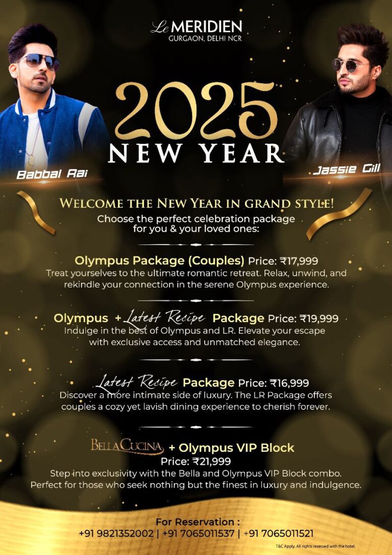 India – Le Meridien Gurgaon and New Delhi reveal New Year Celebrations ...